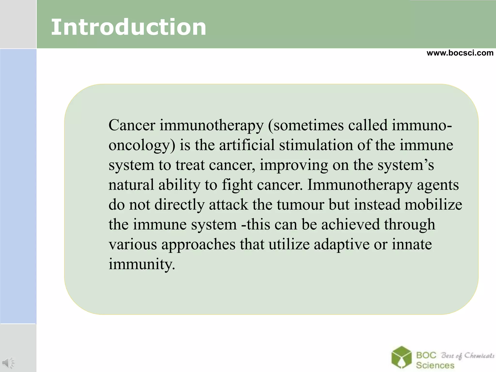 Cancer immunotherapy boc sciences | PPT