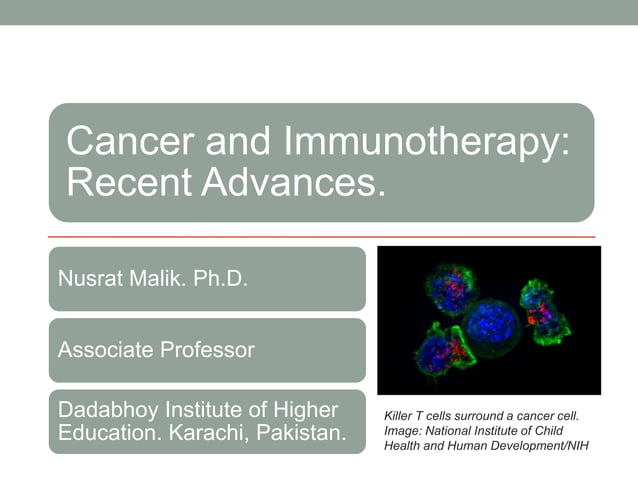 Cancer immunotherapy slideshare | PPTX | Cancer | Diseases and Conditions
