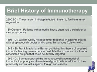 Cancer immunotherapy slideshare | PPTX | Cancer | Diseases and Conditions
