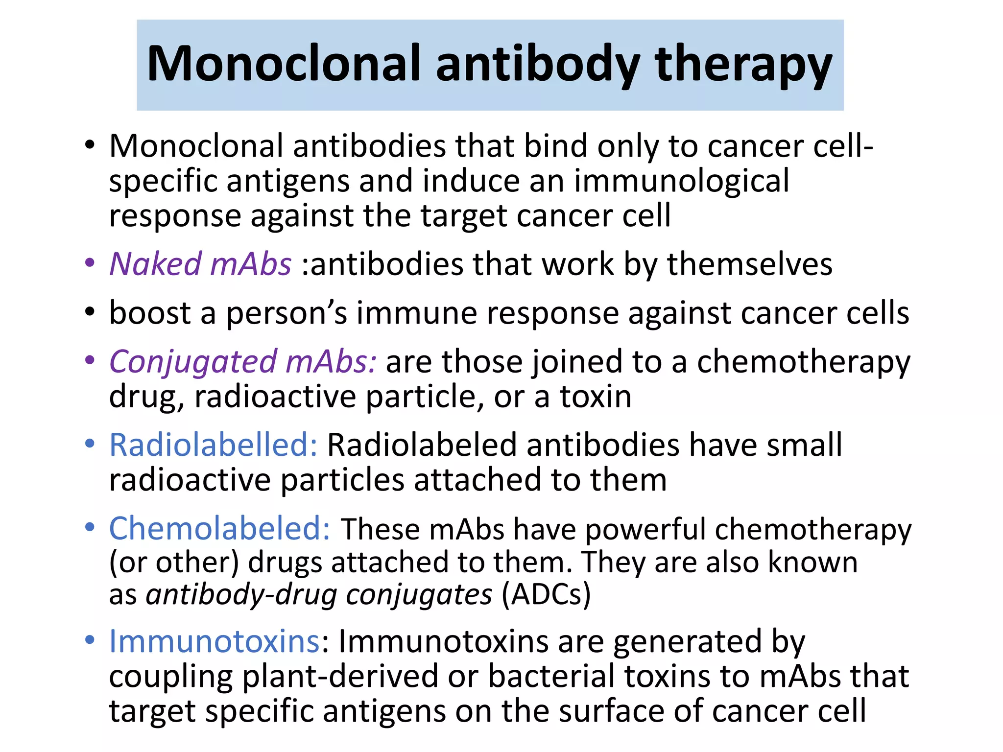 Cancer immunotherapy ppt | PPTX