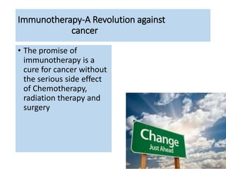 Cancer immunotherapy ppt | PPTX