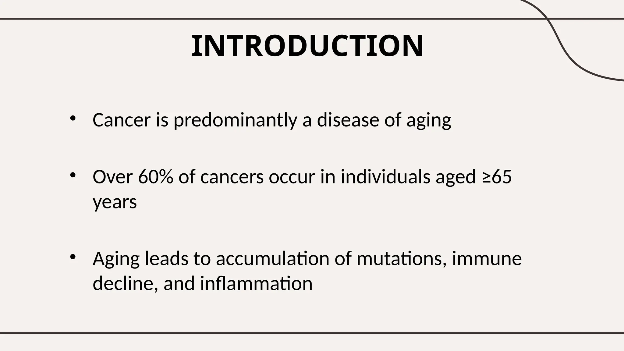 Cancer in old age its management and types | PPTX