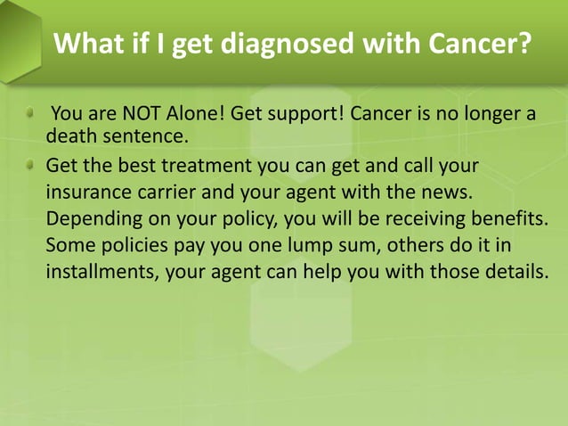 Cancer insurance | PPT