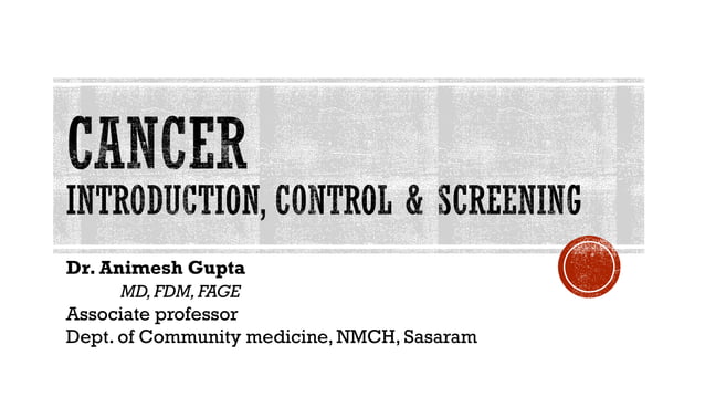 Cancer - Introduction, Control & Screening | PDF | Cancer | Diseases ...