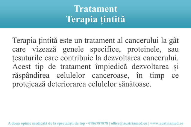 Cancer la gât - ce este, diagnostic, tratament | PDF
