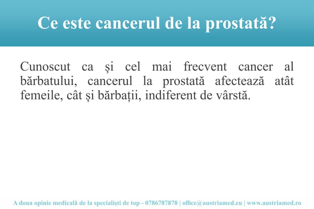 Cancer la prostata - ce este, diagnostic, tratament | PDF