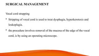 CANCER OF LARYNX AND ITS DETAILED MANAGEMENT | PPTX