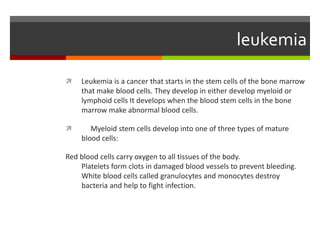 Cancer leukemia | PPTX