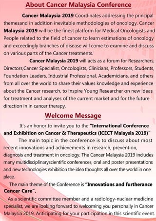 International Conference and Exhibition on Cancer | PDF