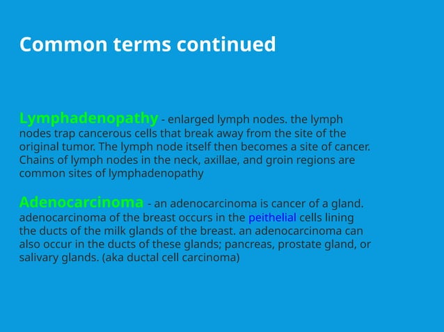Cancer Medical Terminology Original.pptx | Cancer | Diseases and Conditions