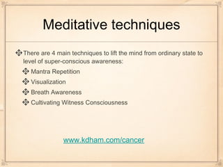 Cancer and Meditation | PPT