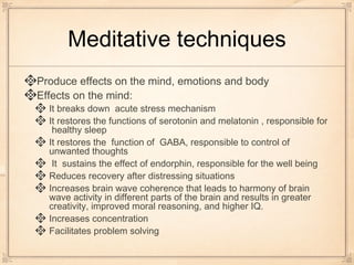 Cancer and Meditation | PPT