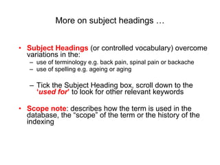 CINAHL Advanced Search Techniques | PPT