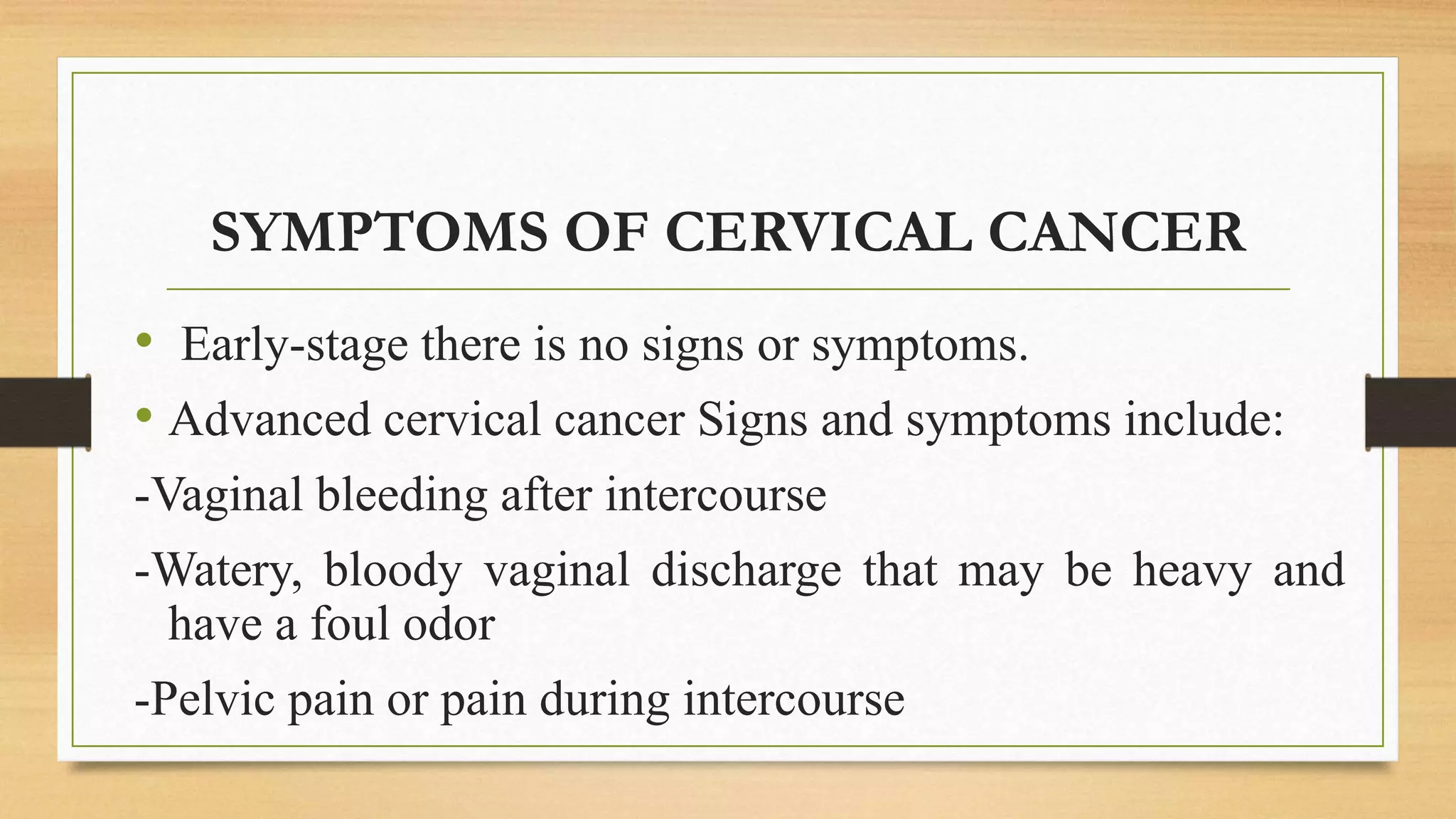 Cancer of cervix and its management | PPTX