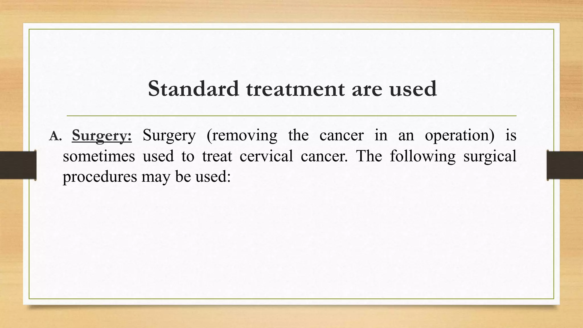 Cancer of cervix and its management | PPTX