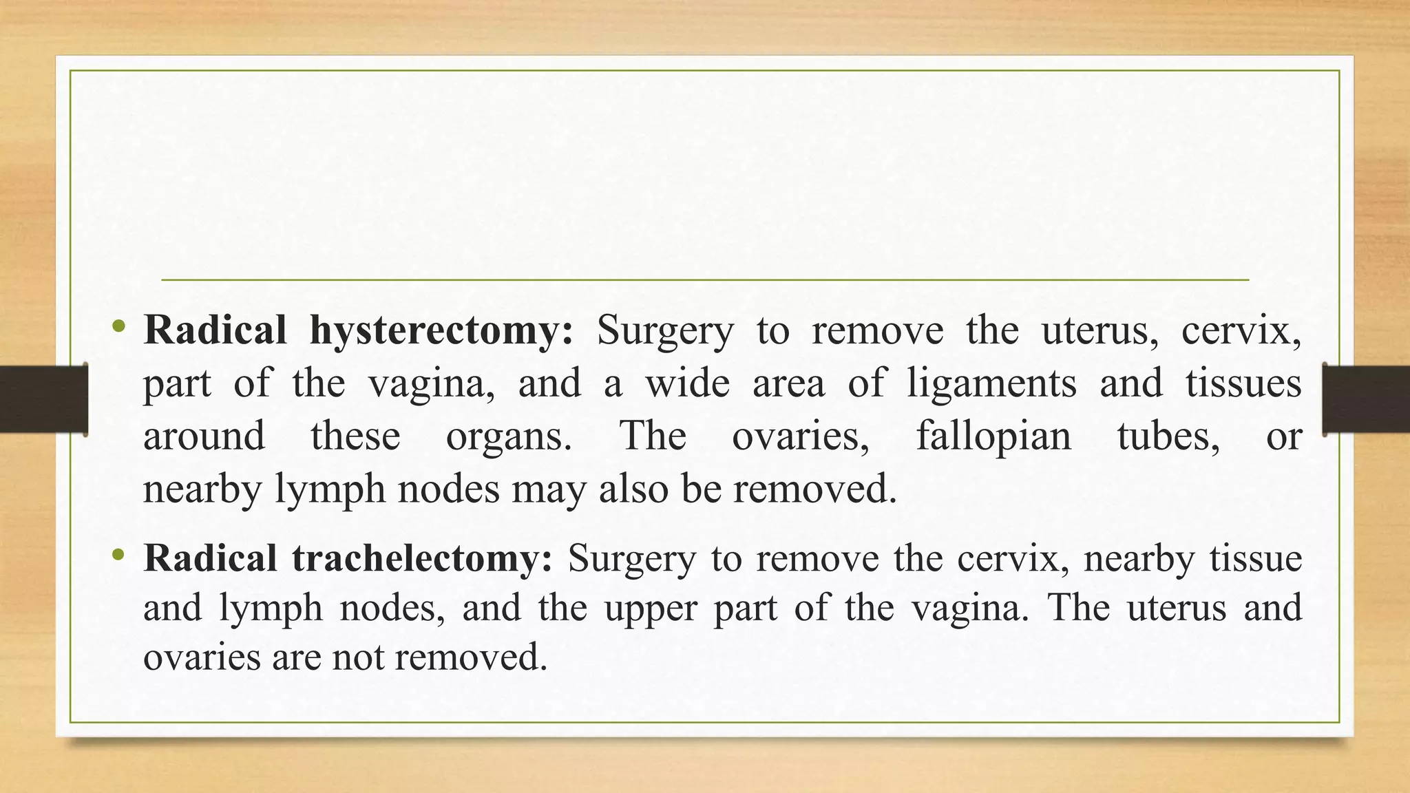 Cancer of cervix and its management | PPTX