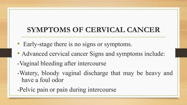 Cancer of cervix and its management | PPTX