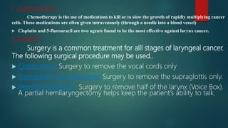 Cancer of larynx and laryngeal cancer ppt | PPTX