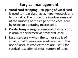 Cancer of larynx | PPTX