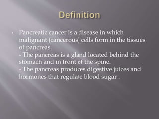 Cancer of Pancreas and it's care in all setting.pptx