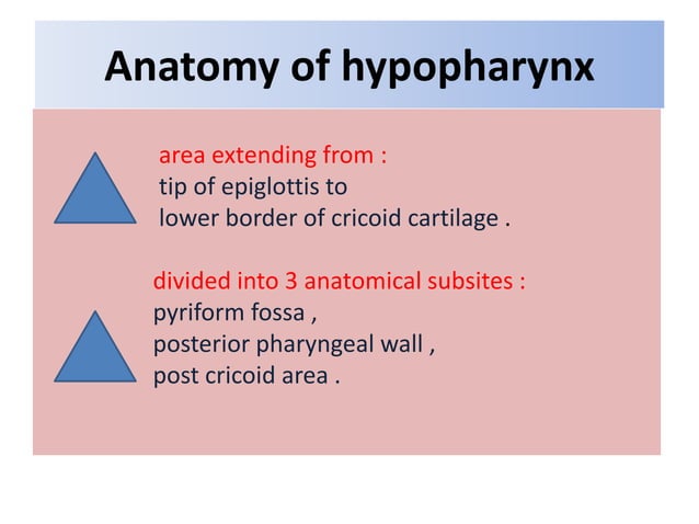 Cancer of the hypopharynx | PPSX | Ear, Nose and Throat Conditions ...