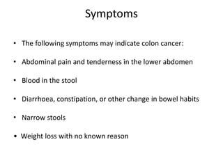 Cancer of the large intestine [autosaved] | PPTX | Digestive Disorders ...