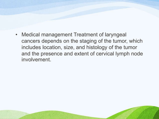 Cancer of the larynx | PPTX | Cancer | Diseases and Conditions