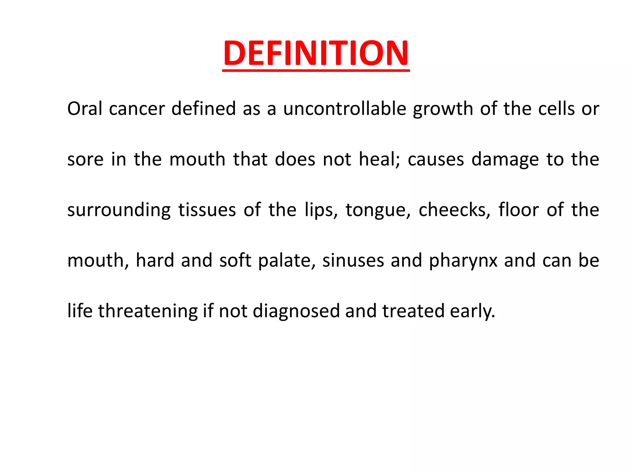 Cancer of the oral cavity | PDF