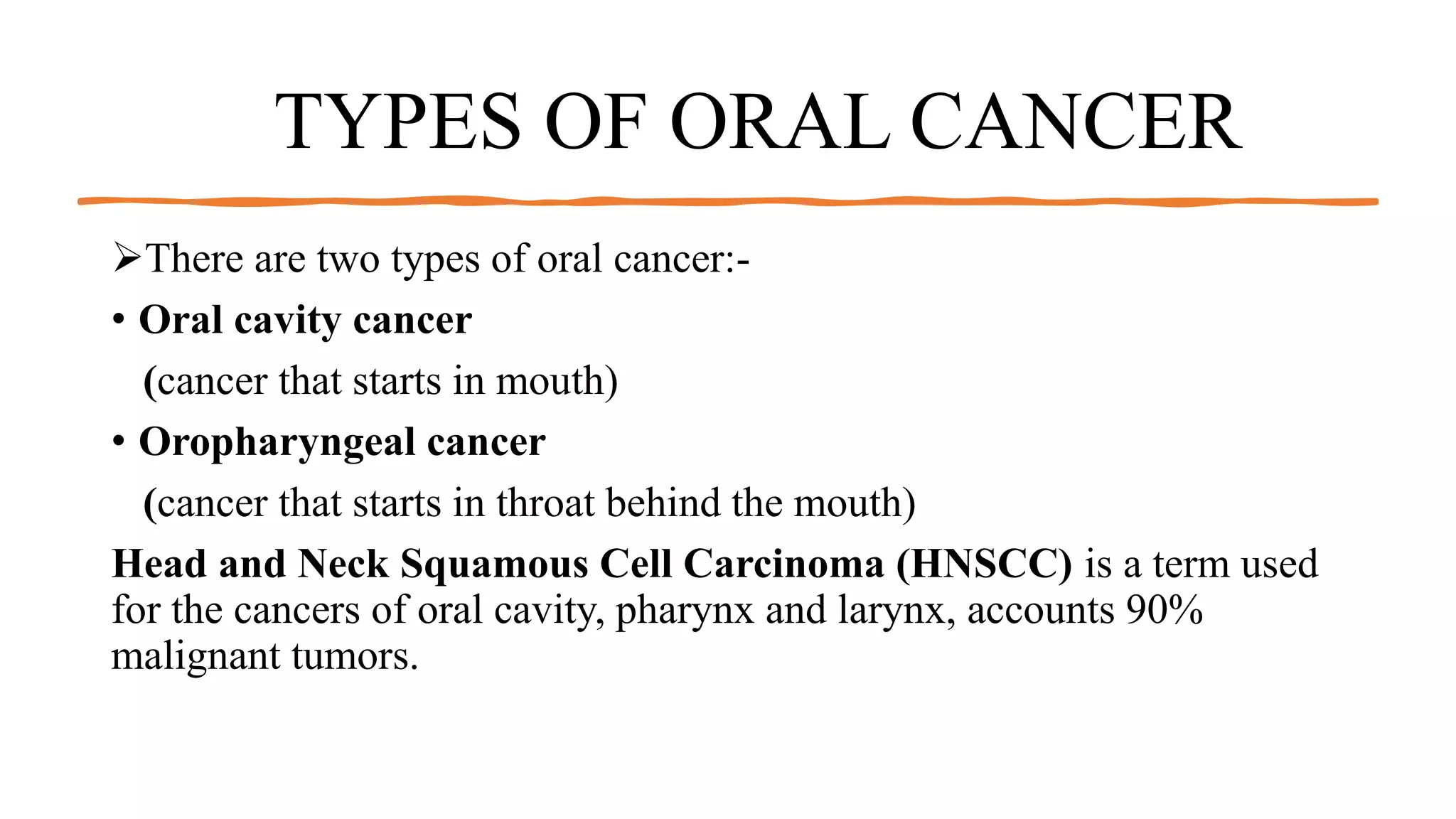 Cancer Of The Oral Cavity - Rahul SIR | PPTX