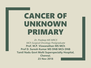 Cancer of Unknown Primary | PPTX