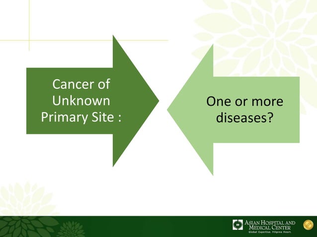 Cancer of unknown primary: Knowing the unknown | PPTX | Endocrine and ...