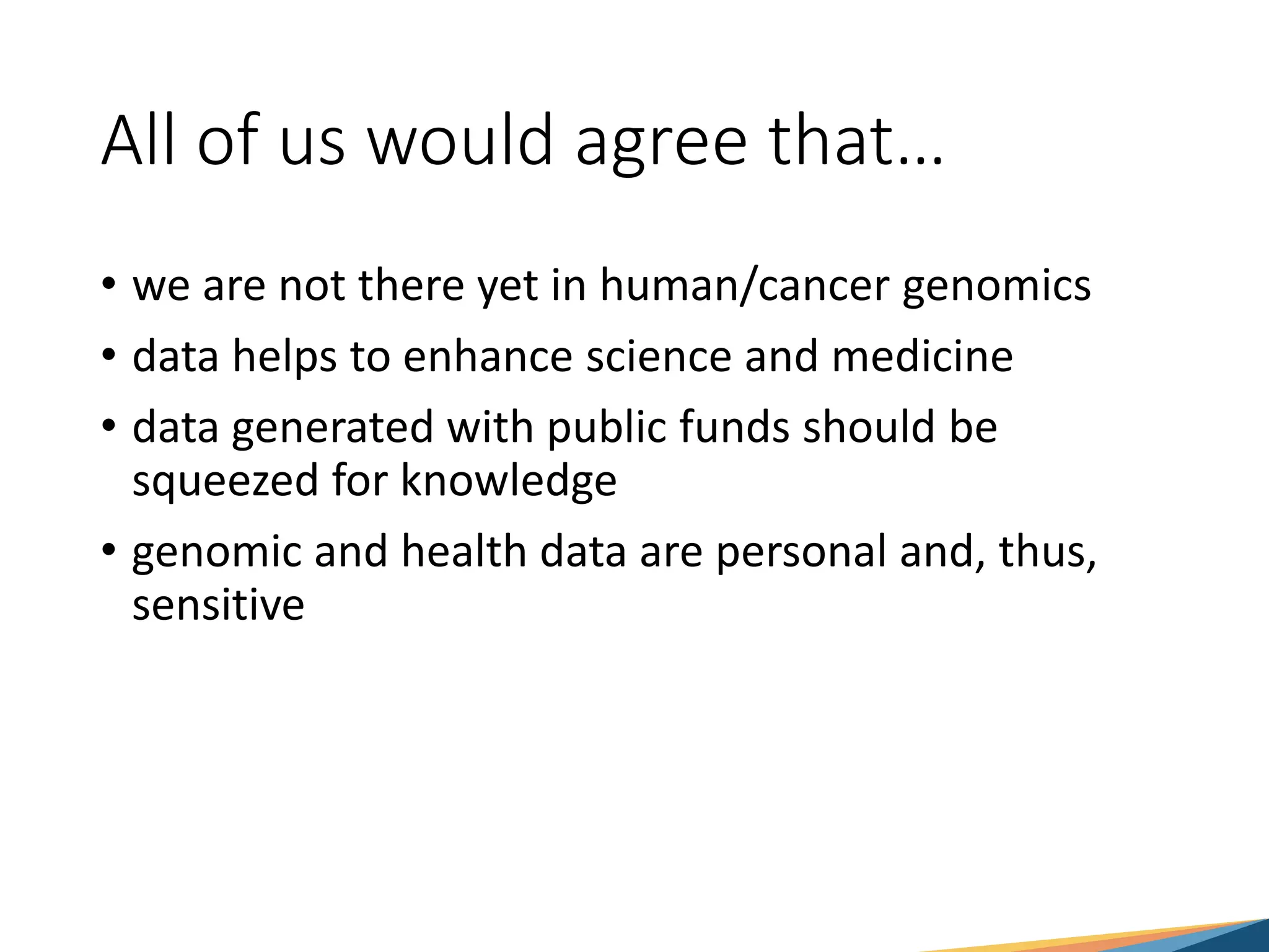 Genomic Data sharing: the beauty of reciclyng | PPT