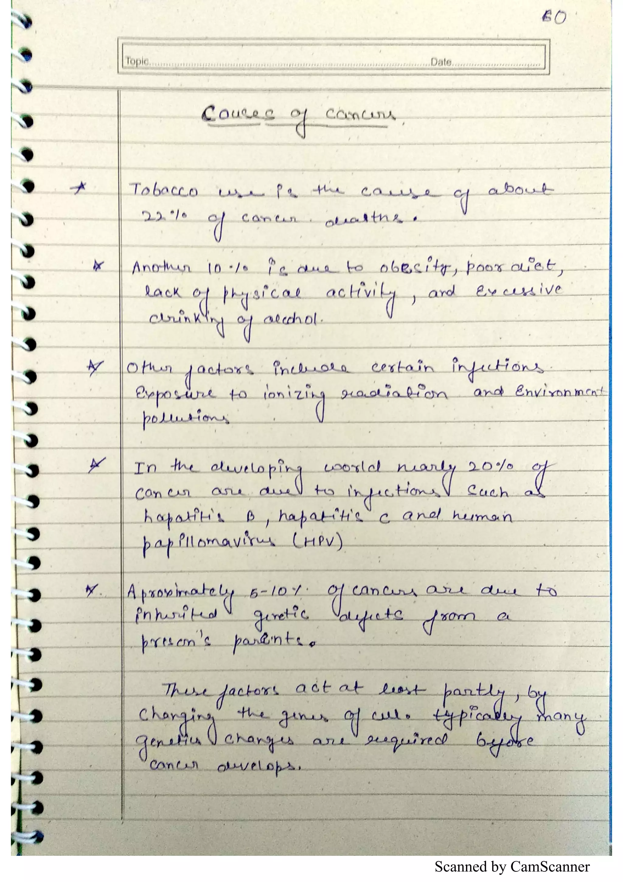 Cancer / Oncology Biology Investigatory Project | PDF