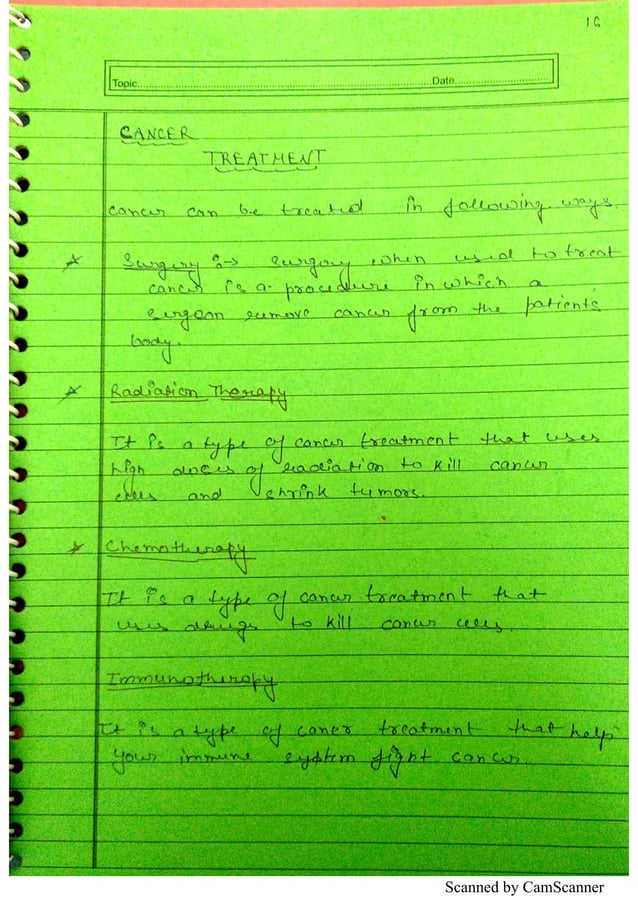 Cancer / Oncology Biology Investigatory Project | PDF