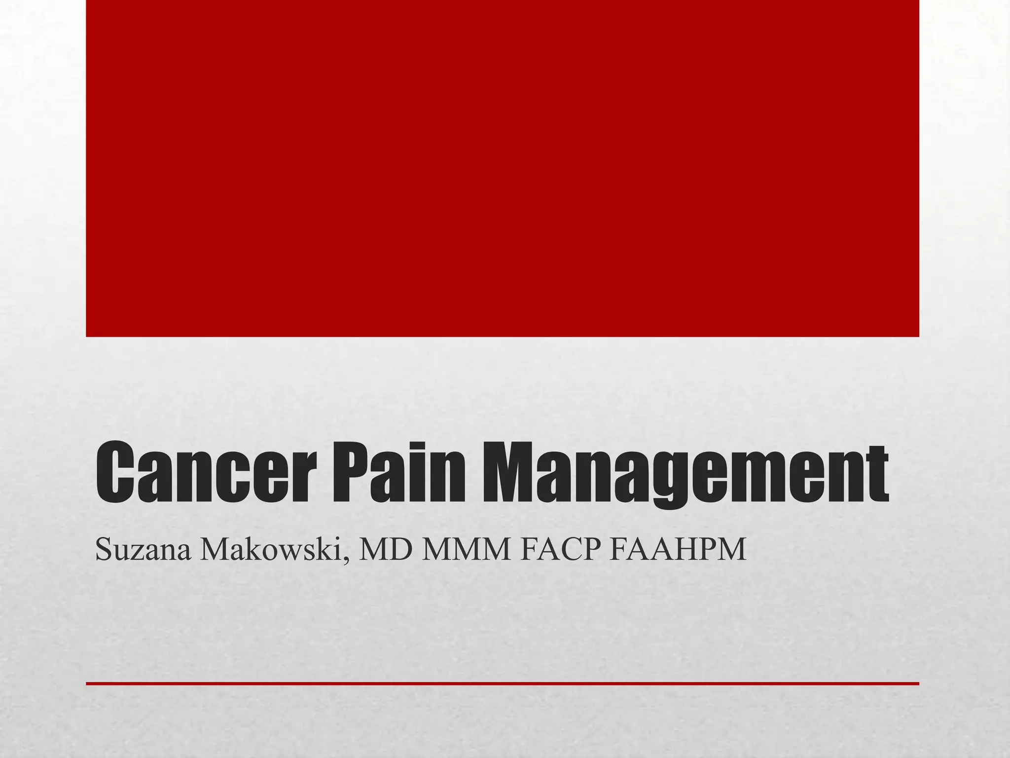 Cancer pain | PPTX
