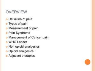 Cancer pain | PPTX