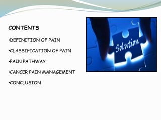 Cancer pain management | PPTX