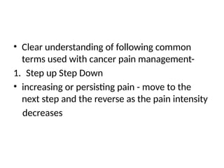 CANCER PAIN MANAGEMENT and interventiopnal | PPTX