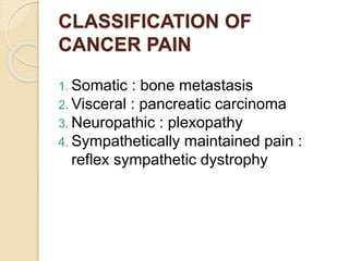 Cancer pain managment | PPTX