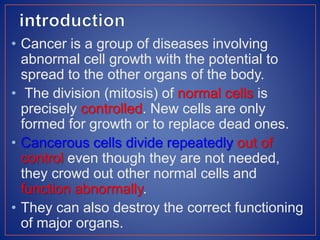 Cancer ppt | PPTX