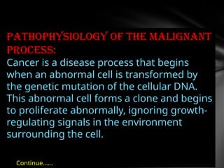 Development of cancer cells etiology, classification $ staging of ...