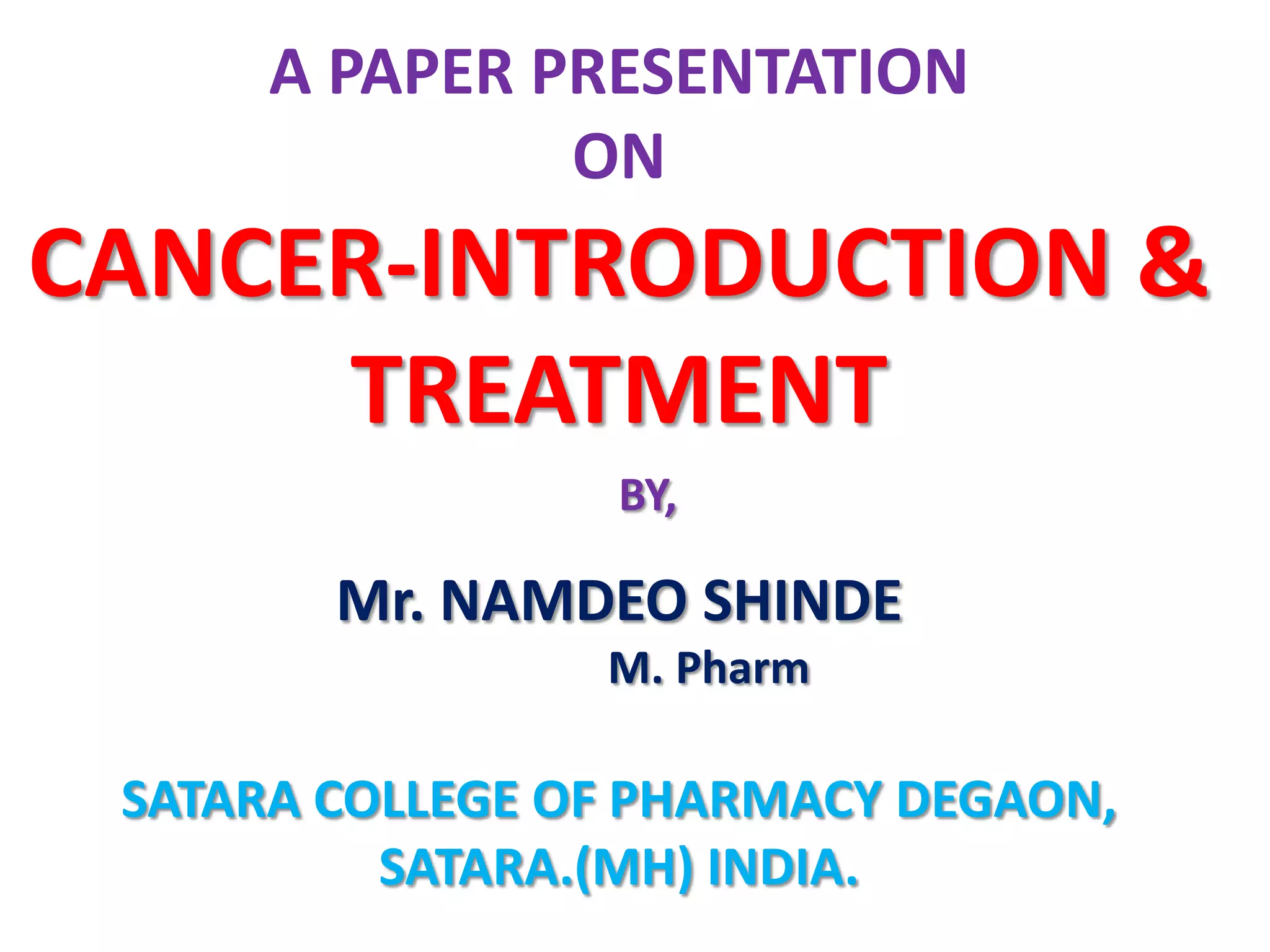 Cancer ppt | PPTX