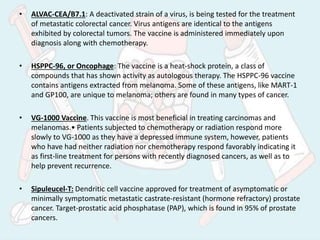 Cancer therapy via vaccine | PPTX