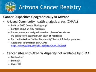 (4) Southwest American Indian Cancer Network, Cancer Epidemiology ...
