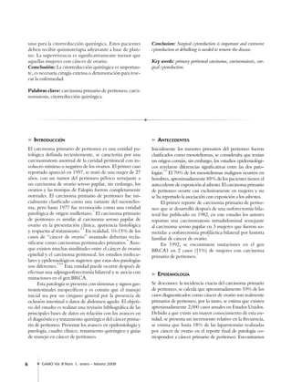 Cancer primario de peritoneo | PDF