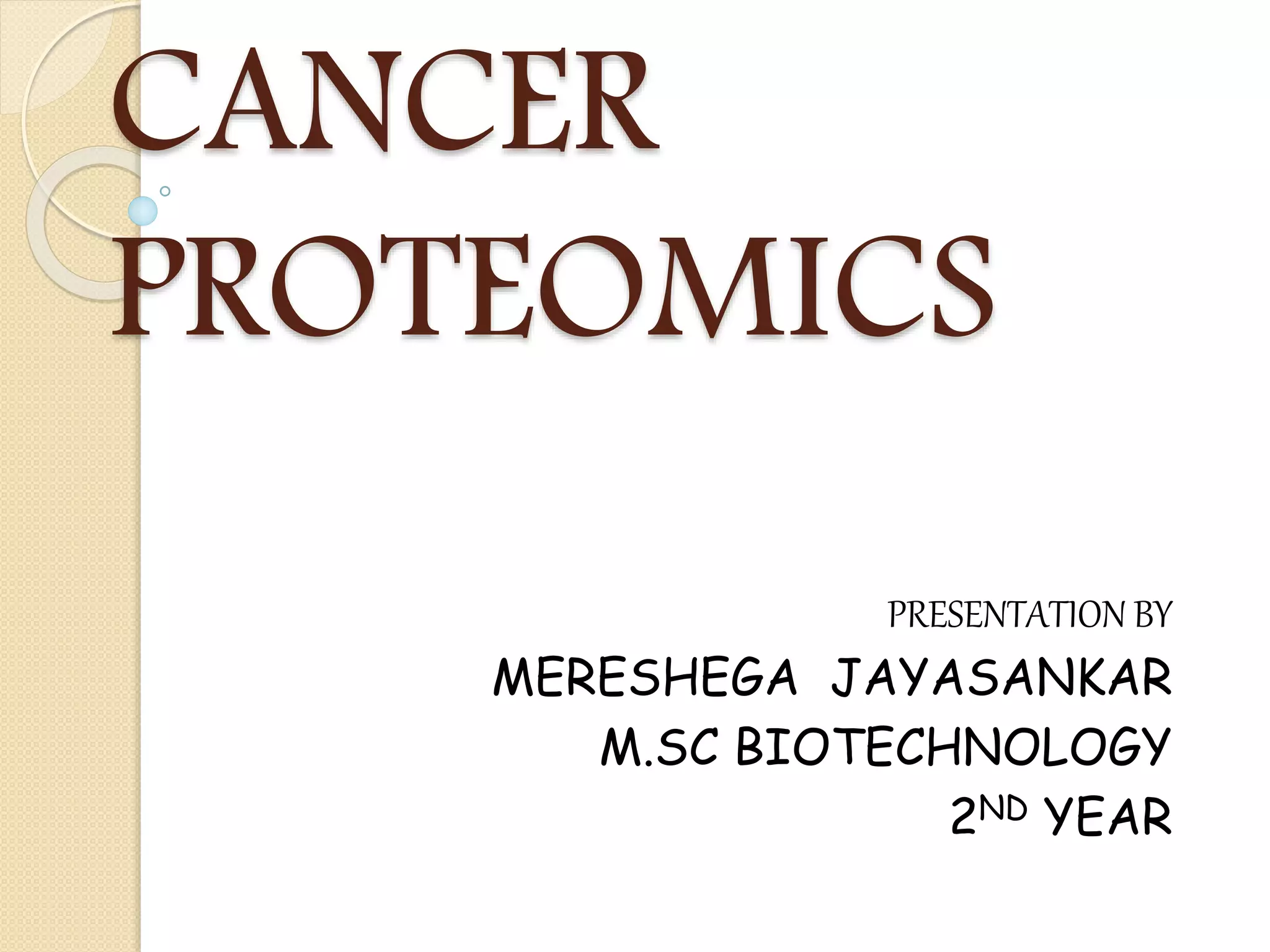 Cancer Proteomics | PPTX
