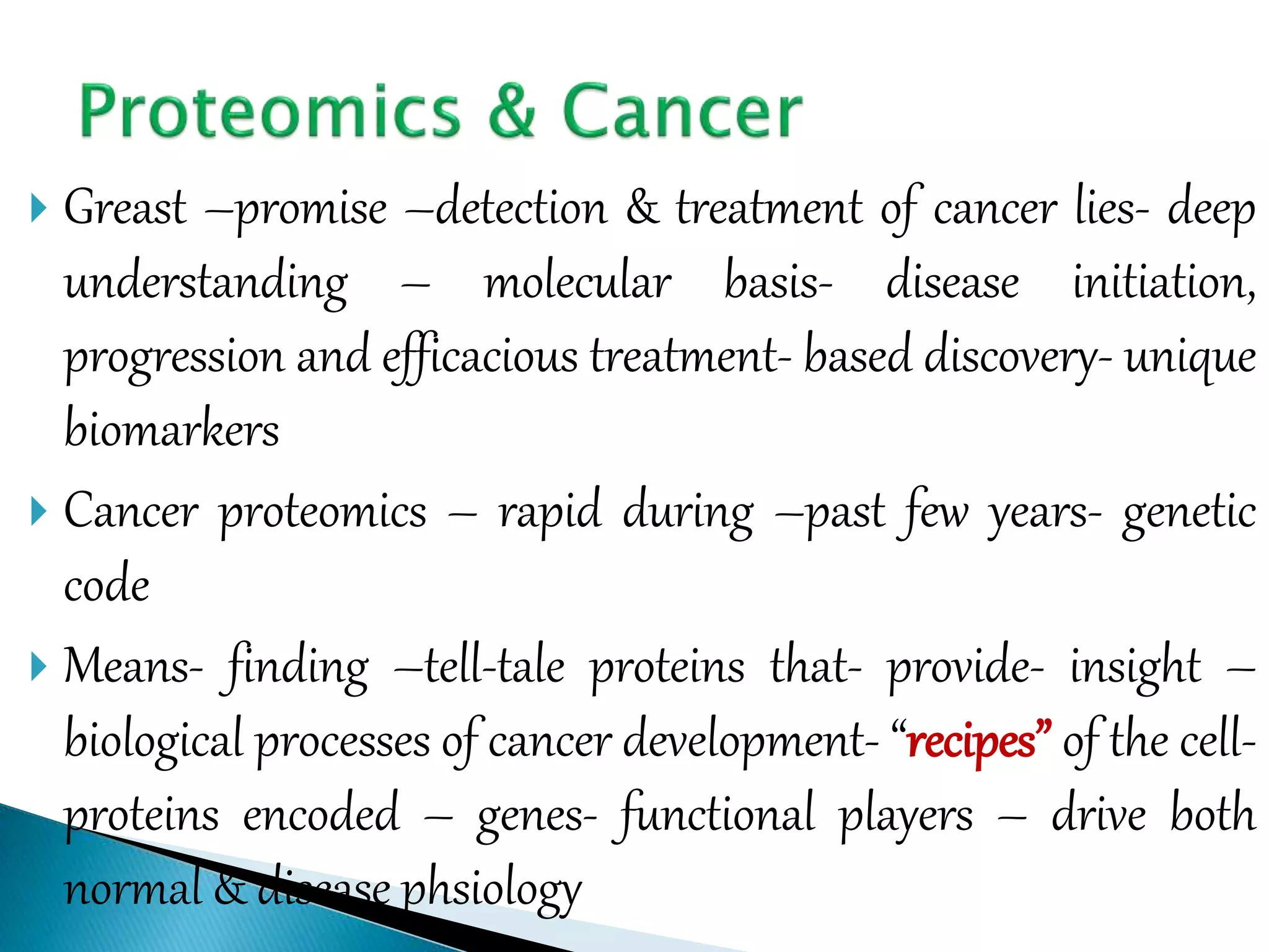 Ca ncer proteomics | PPTX