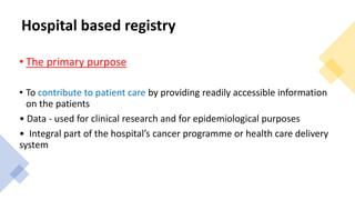 Cancer registries in india | PPTX