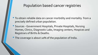 Cancer registry and epidemiology | PPTX