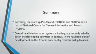 Cancer registry and epidemiology | PPTX